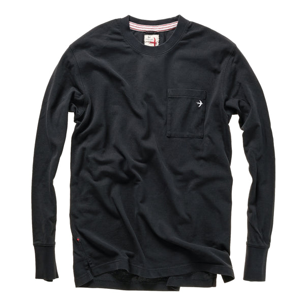 Relwen Pique Long Sleeve Pocket Crew - M.W. Reynolds